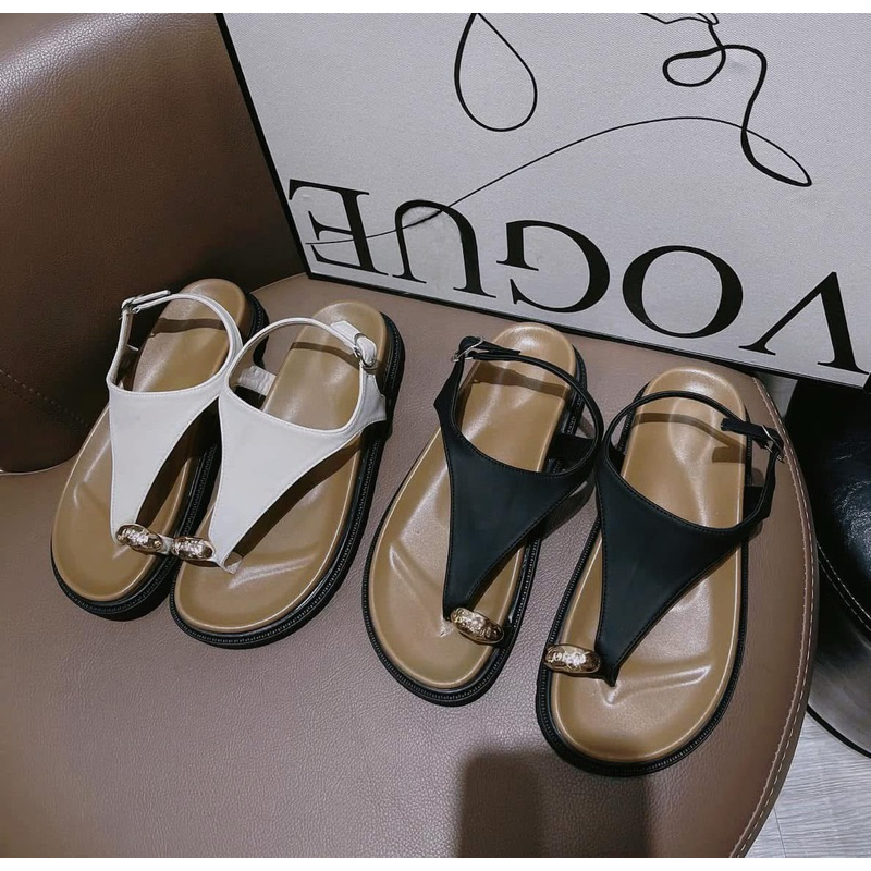 New sandals with leather sole and toe ship hCM | Shopee Malaysia