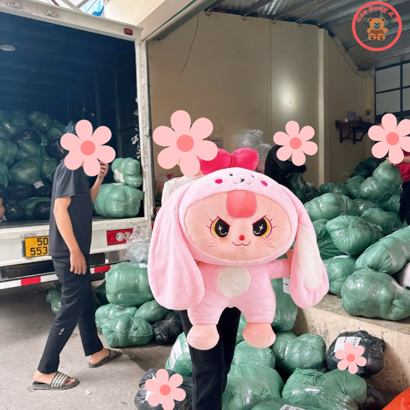 8000% Baby Three Long Eared Rabbit Teddy Bear Lovely Cartoon Cosplay ...