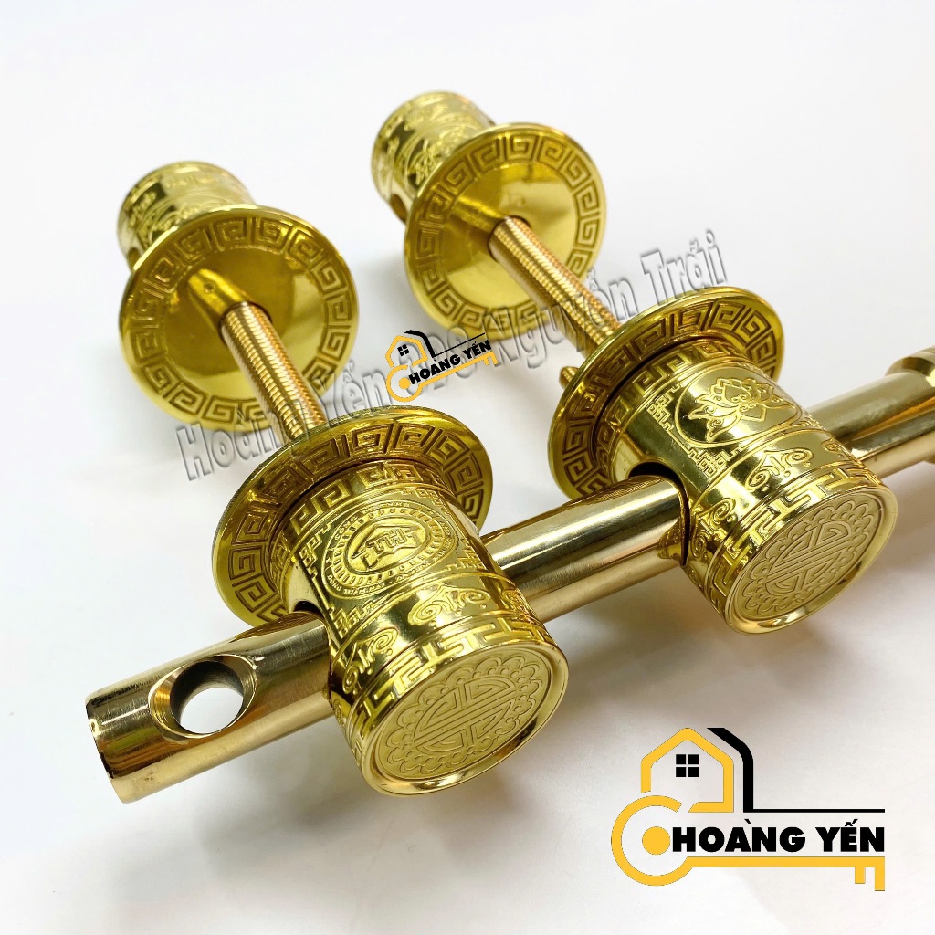 40mm/50mm wooden door brass hammer set with gold engraving, bronze ...