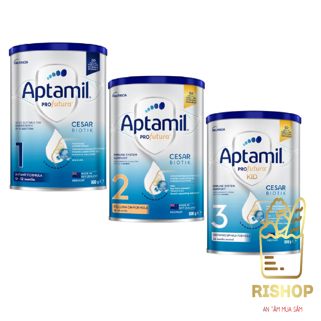 New Zealand Aptamil Powdered Milk Tin Box Full Number 1/2/3 Can 900g ...