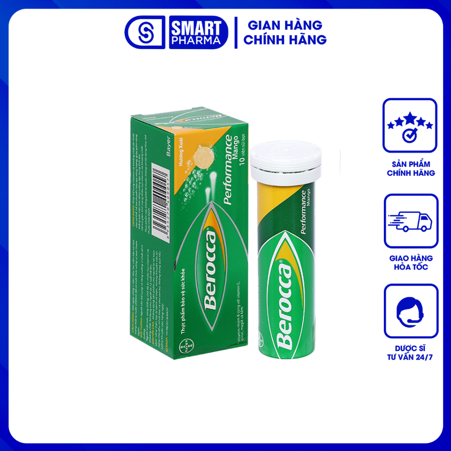 Berocca Performance Vitamin and Mineral Supplement Effervescent Tablets ...