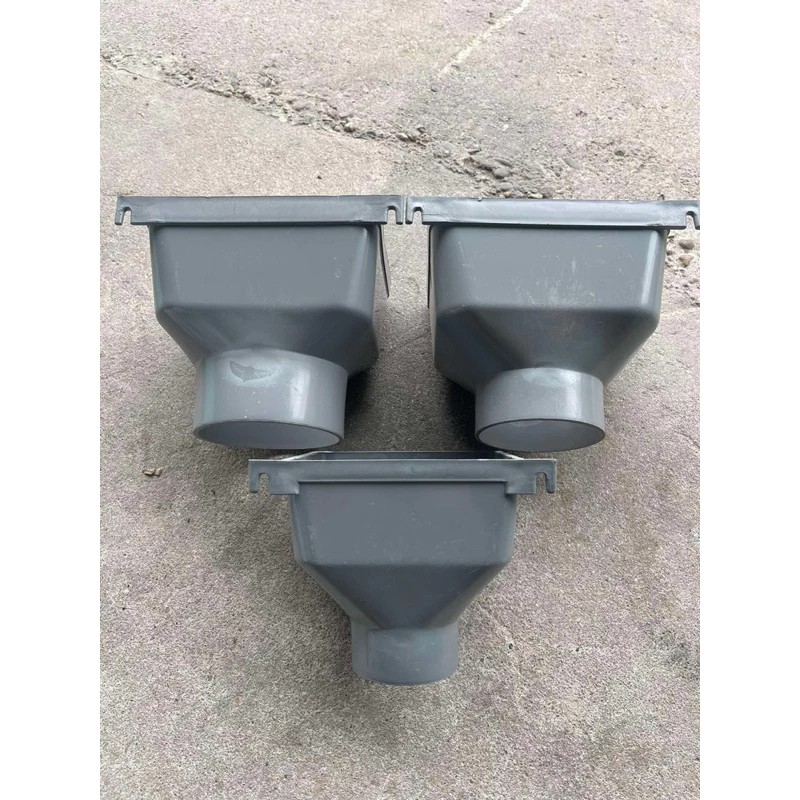 Roof Rain Water Collection Funnel, PVC Gutter Collection Funnel D75-D90 ...
