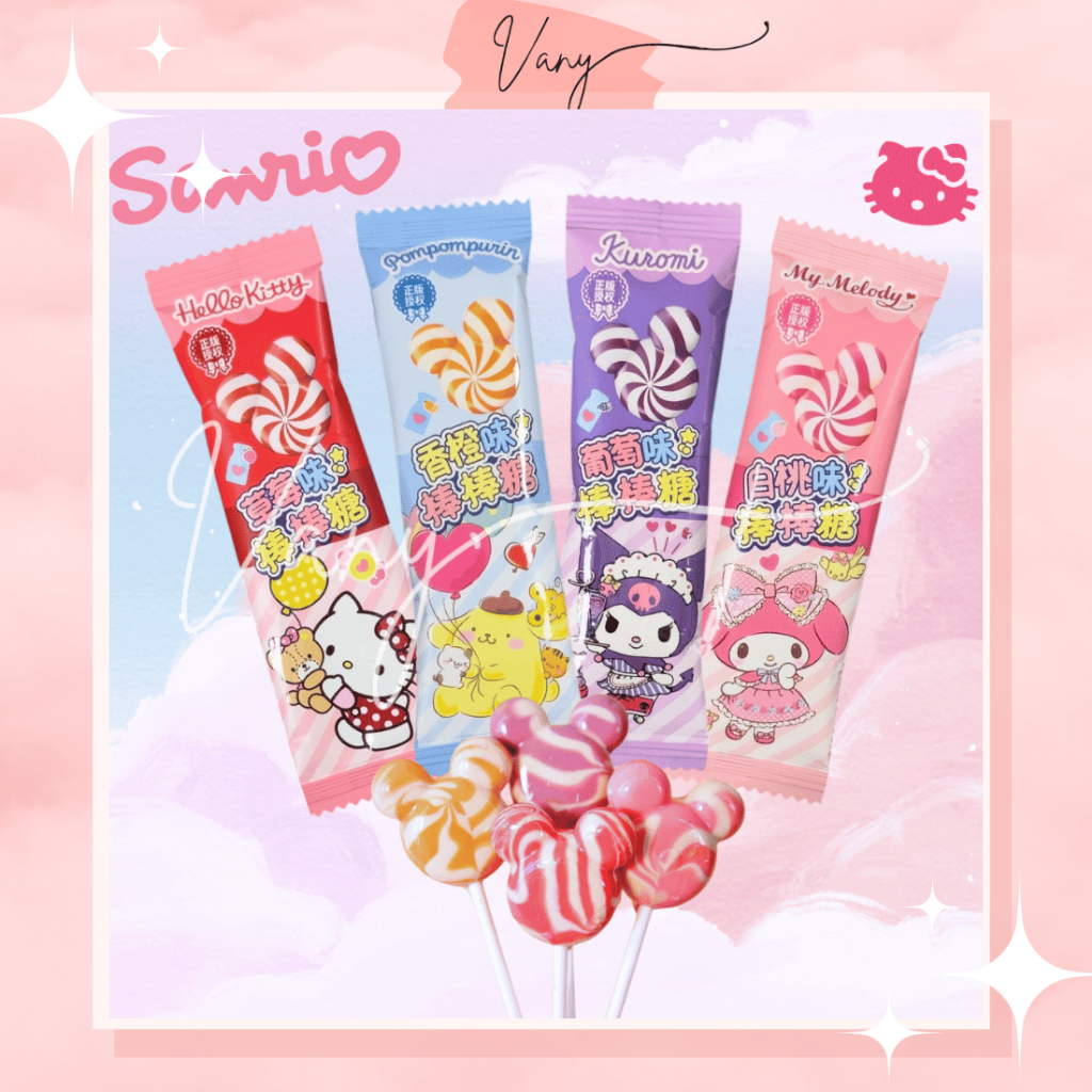 [Odd 1 piece] Sanrio Characters Fruit Milk Long Lollipop New 2025 Hello ...