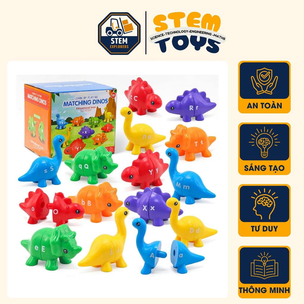 Matching DINOS Letter Learning Toy – 26 Letter PuzzlePiece & Skill ...