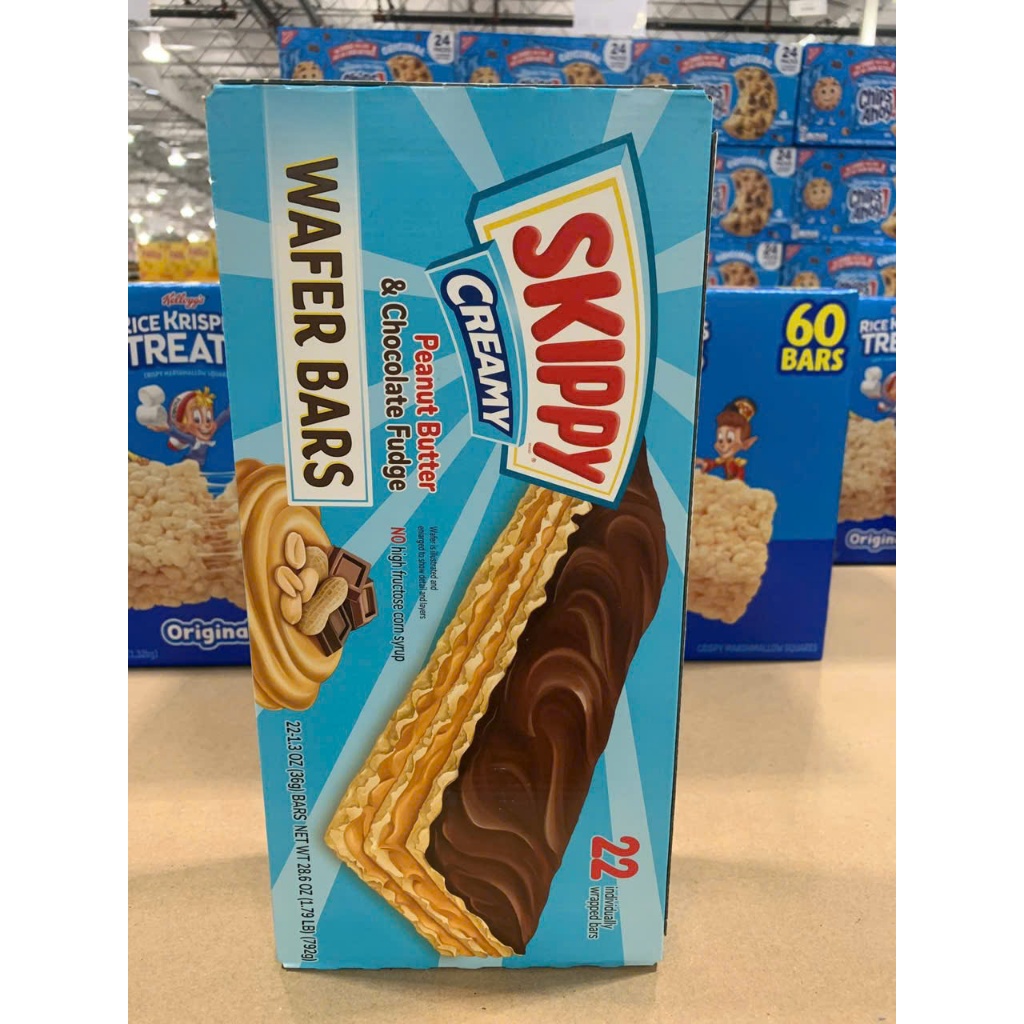 Skippy Creamy Wafer Bars Peanut Butter & American Chocolate Fudge 792G ...