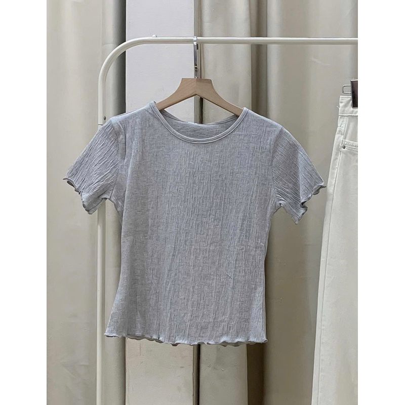 Curly hem shirt 70130 | Shopee Malaysia