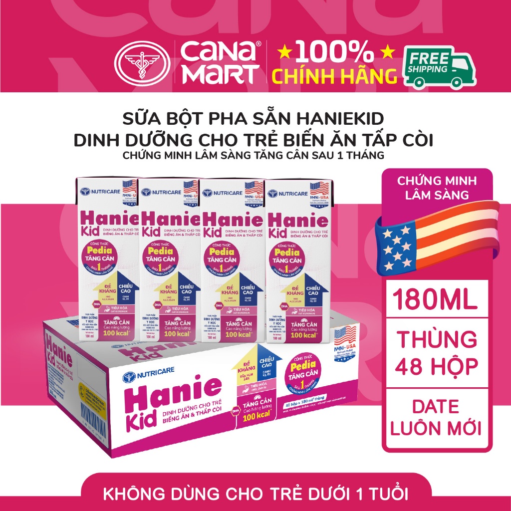 Carton of 48 boxes of Hanie Kid Nutricare ready-to-drink powdered milk ...