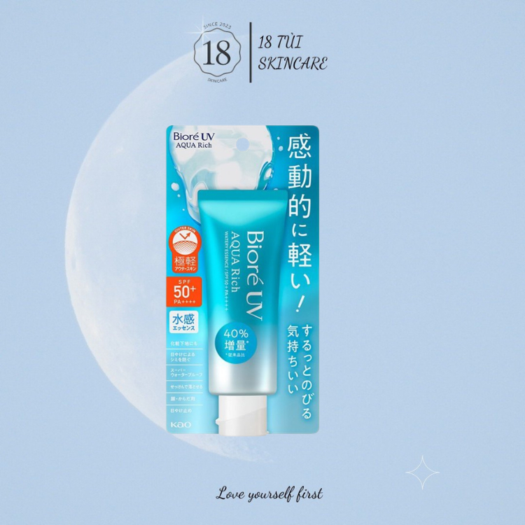 Japanese Moisturizing Sunscreen Gel Bioré UV Aqua Rich SPF50+ PA ...