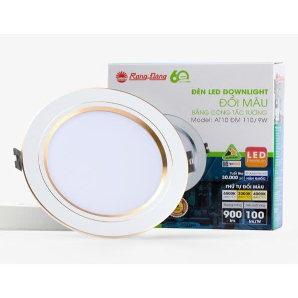 LED Ceiling Light AT10 DM Downlight 3-mode color changing Rang Dong 7W/8W/9W | Shopee Malaysia