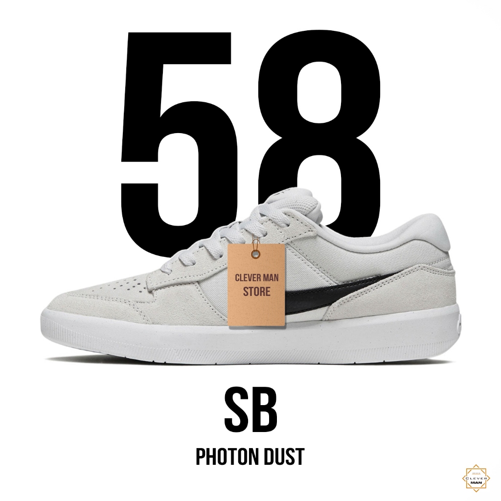 Sb 58 'Photon Dust' Sneakers White Black Logo Suede Low Cut Clever Man ...