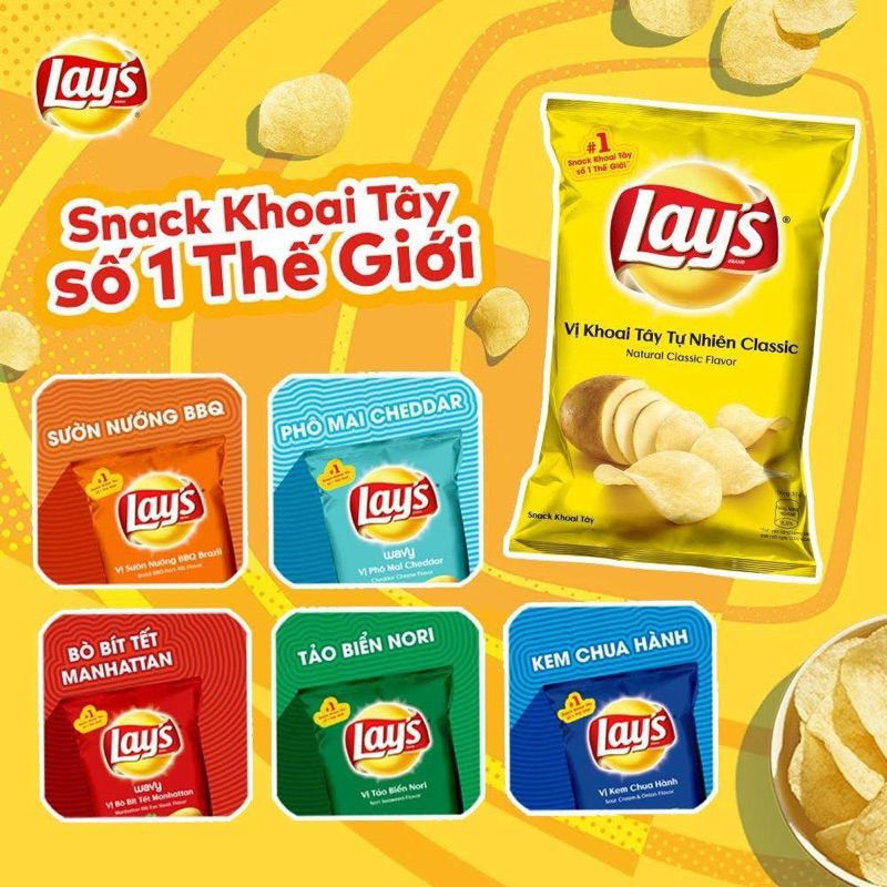 Potato snacks with many flavors, large package 54gr | Shopee Malaysia