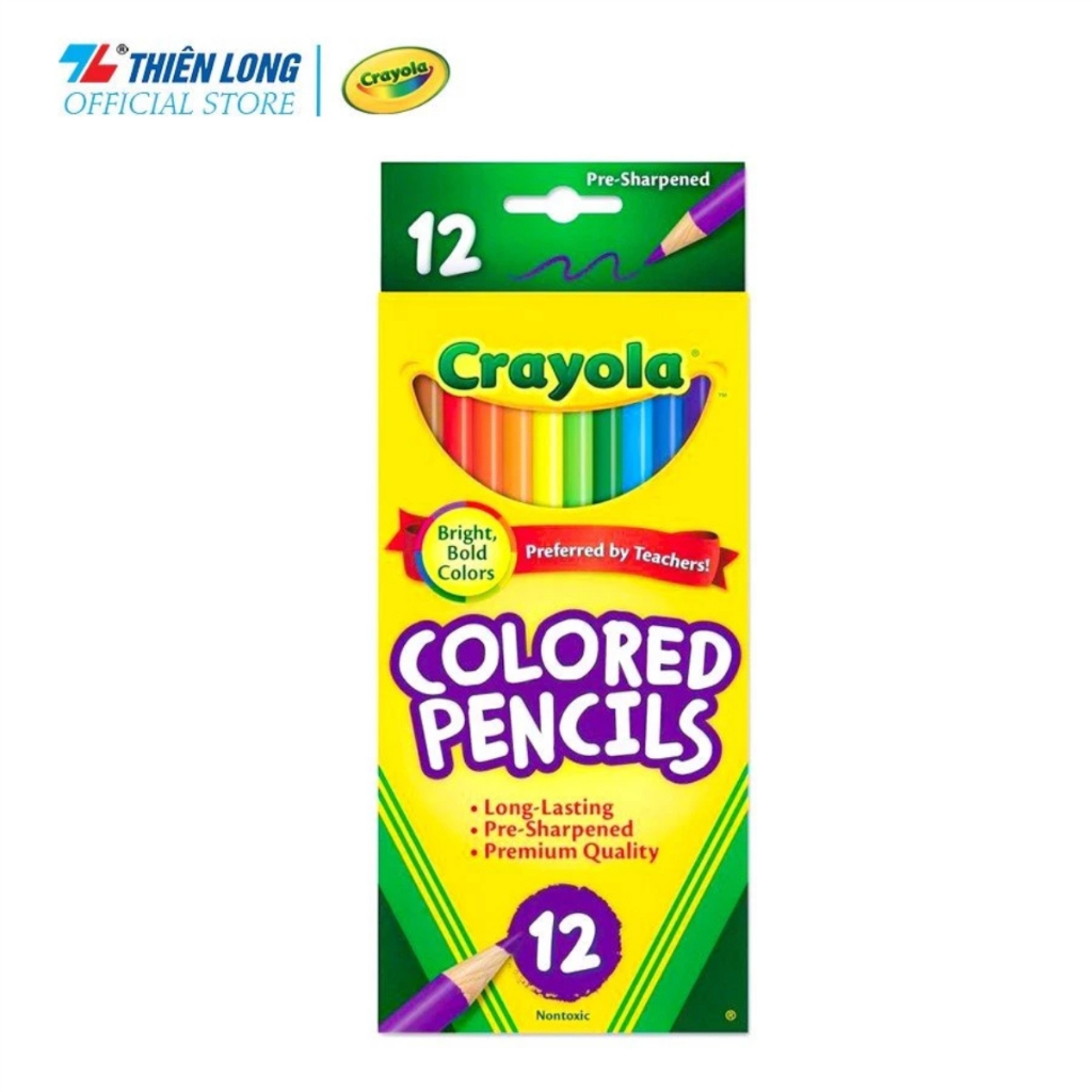 Crayola Colored Pencils 12-color pencil set | Shopee Malaysia