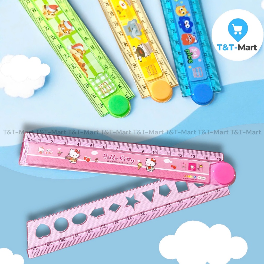 Aihao 30cm folding ruler with many cute and lovely cartoon patterns for ...