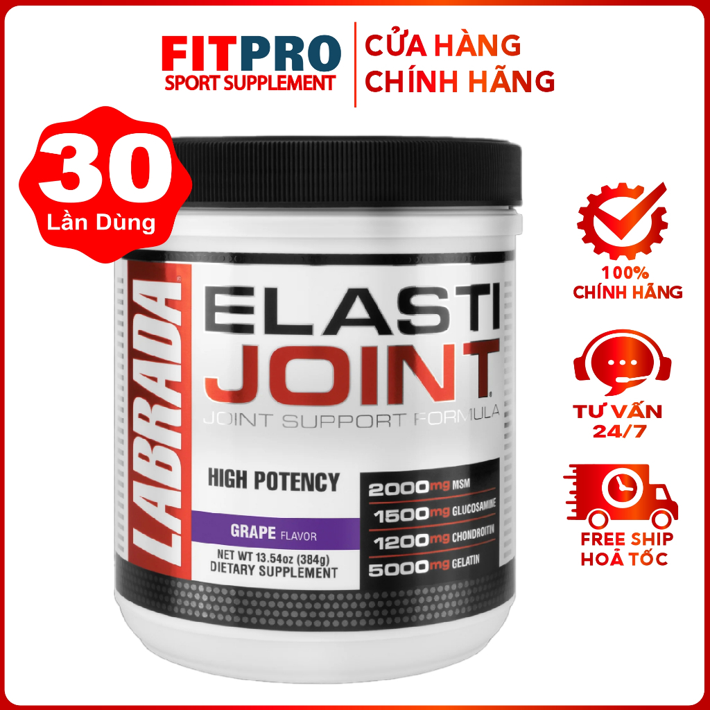 Labrada ELASTIJOINT Glucosamine Chondroitin MSM (30 Servings), Supports ...