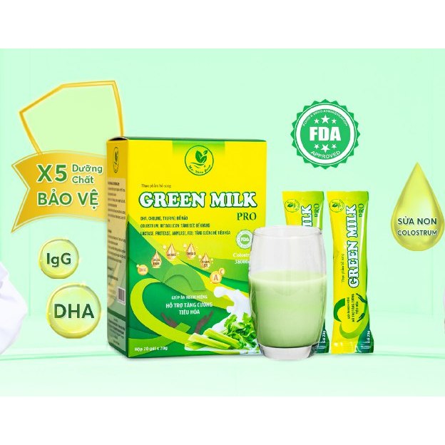 Green Milk Pro colostrum helps you eat well, box of 20 packs ...