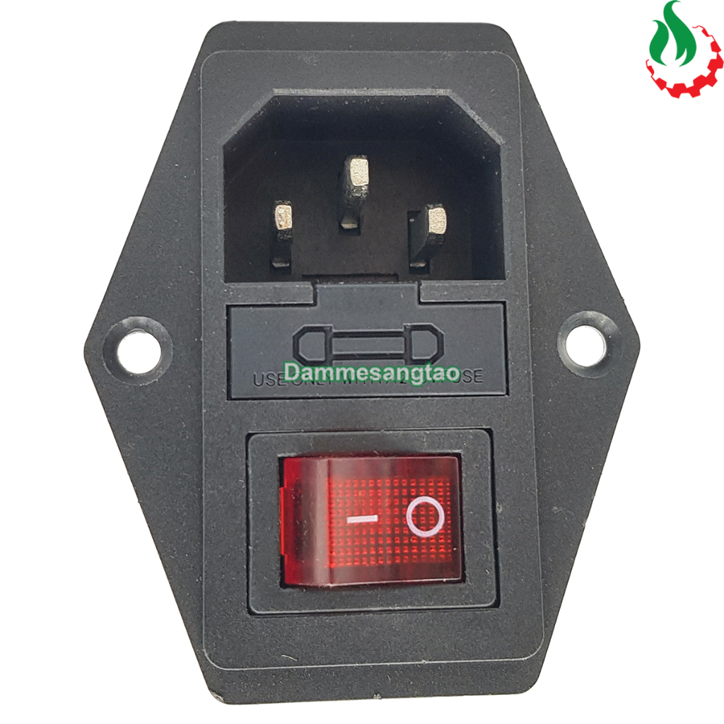 Ac-01 250V/15A power cord socket with integrated switch (Fuse not ...