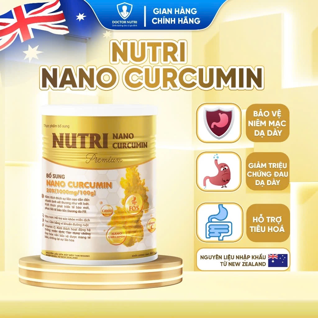 Nutri Nano Curcumin Milk Powder 400g Premium Colostrum Helps Protect Stomach Mucosa, Supports ...