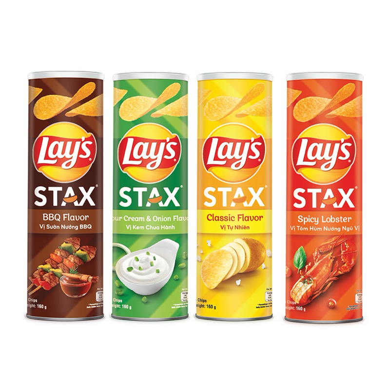 Lays Stax potato tubes can 105g (choose random flavor) | Shopee Malaysia