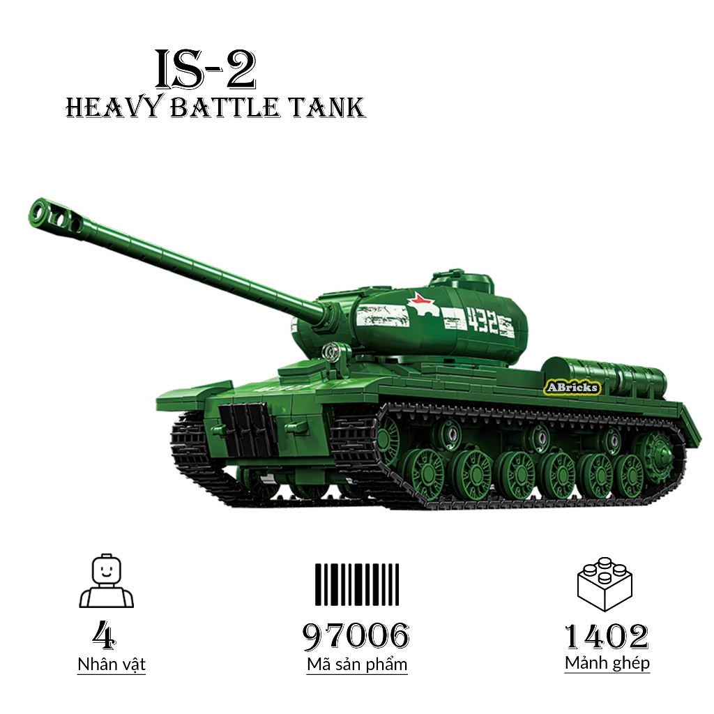 Assembling toy Heavy tank IS-2, 12Go 97006 Heavy tank | Shopee Malaysia