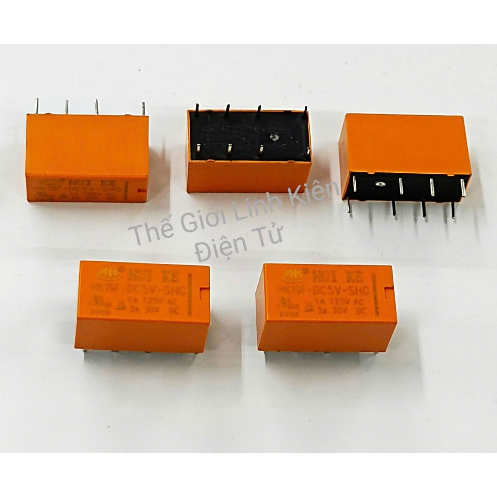 Combo of 5 yellow 5v/8-pin relays HUI KE (HK19F-DC5V-SHG) | Shopee Malaysia