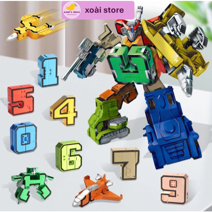 Digit Transformation Digital Robot Assembly Toy, Transforming Digital ...