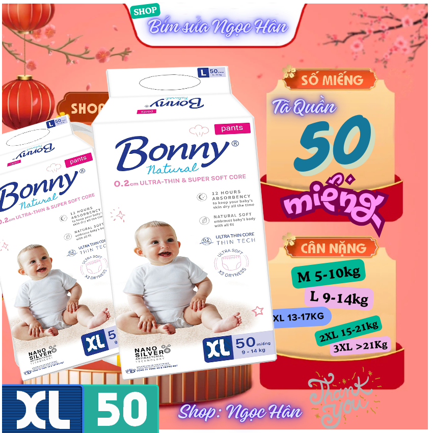 Bonny diaper pants M50 L50 XL50 2XL50 3XL50 super absorbent anti-diaper ...