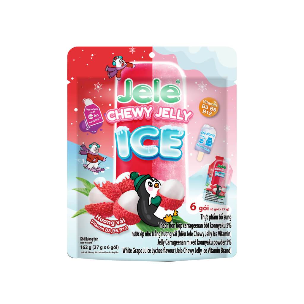Jele lychee flavored Chewy Jelly Ice fruit Jelly 162g pack (6 packs x ...