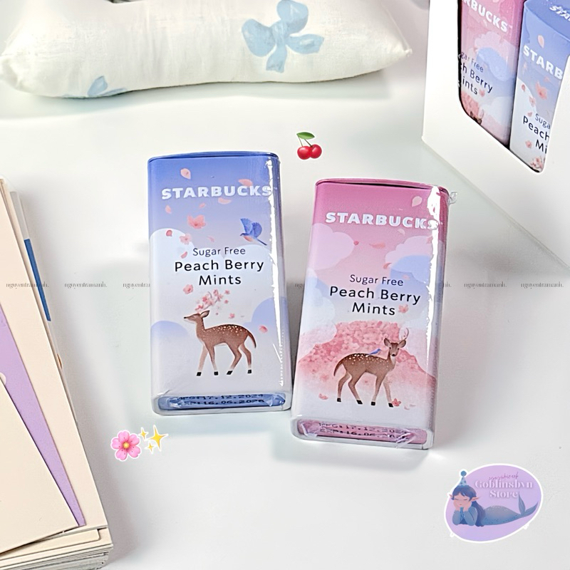 [SAKURA Limited EDITION] STARBUCKS CANDY SUGAR-FREE PEACH BERRY MINTS ...