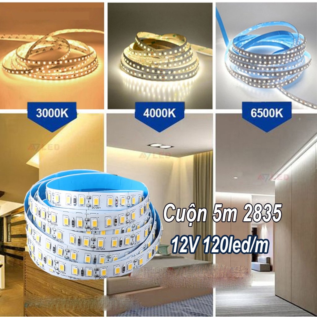 5m roll of 12V Led strip - Yellow, white, neutral light | Shopee Malaysia
