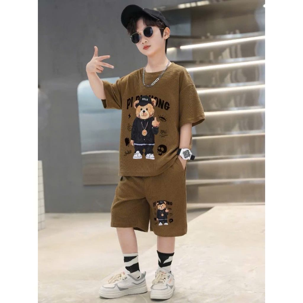Summer clothes for boys 18-45kg with PI pattern. Dynamic and ...