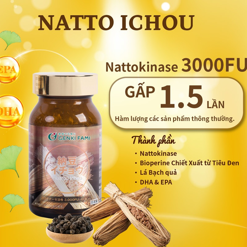 Stroke Prevention, Brain Nourishment Nattokinase 3000FU Natto Ichou ...