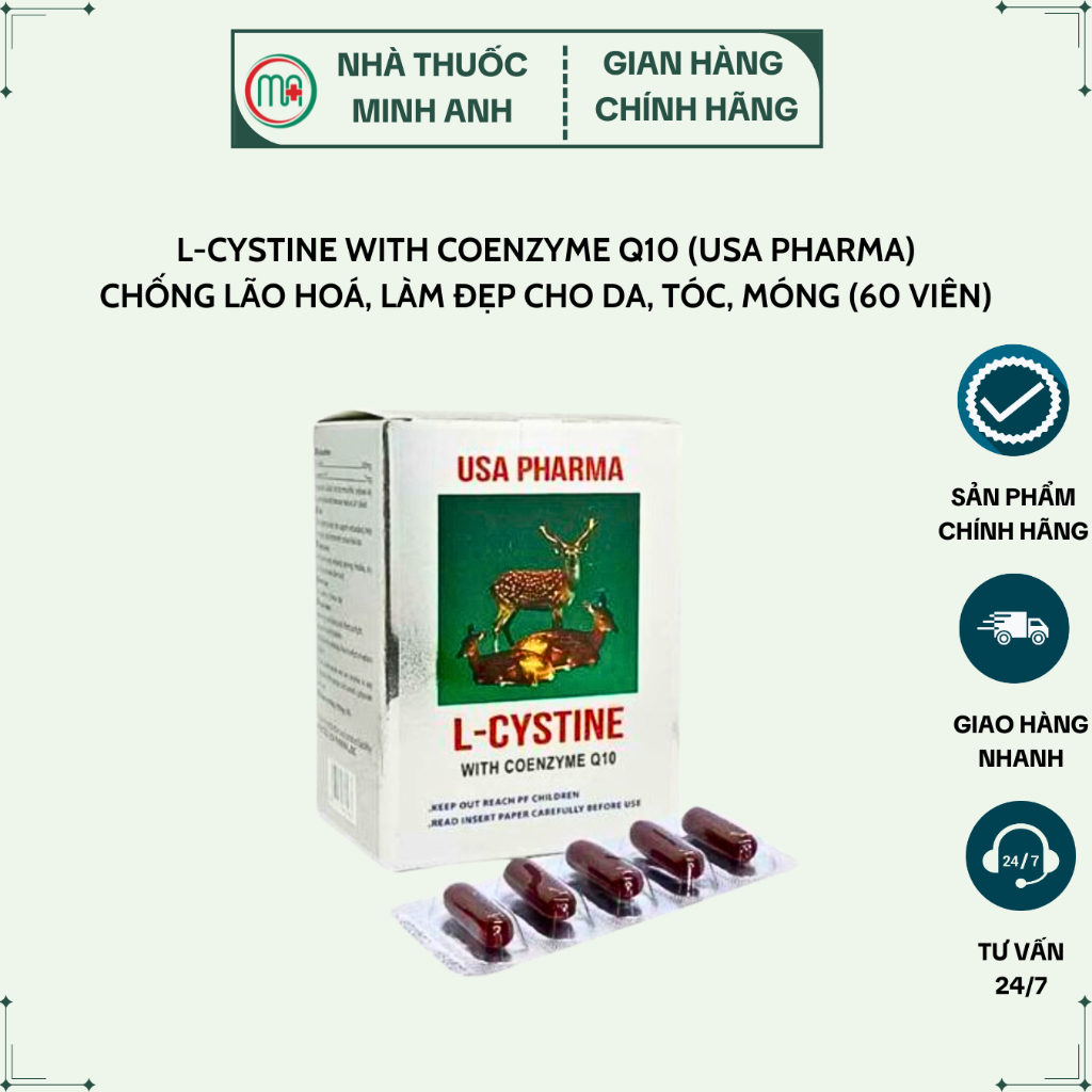 L-cystine With Coenzyme Q10 (USA Pharma) - Anti-aging, Beautifies skin ...