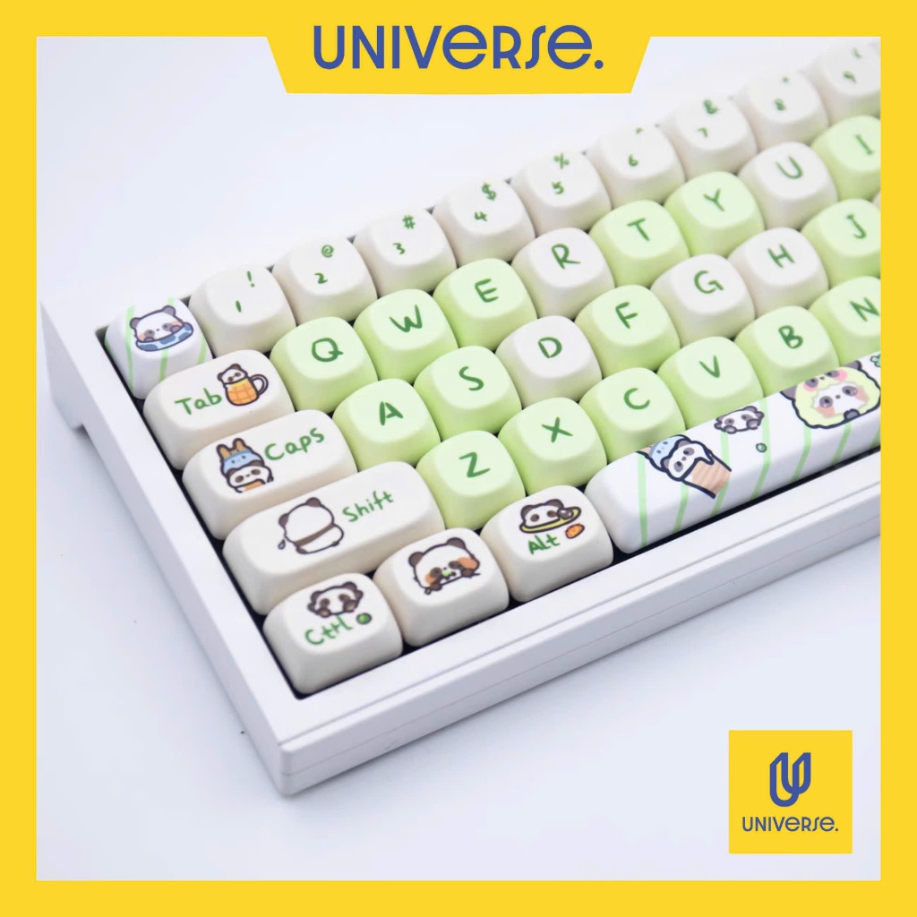Moa Panda keycap - cute blue moa keycap - pbt dyesub keycap 140 moa ...