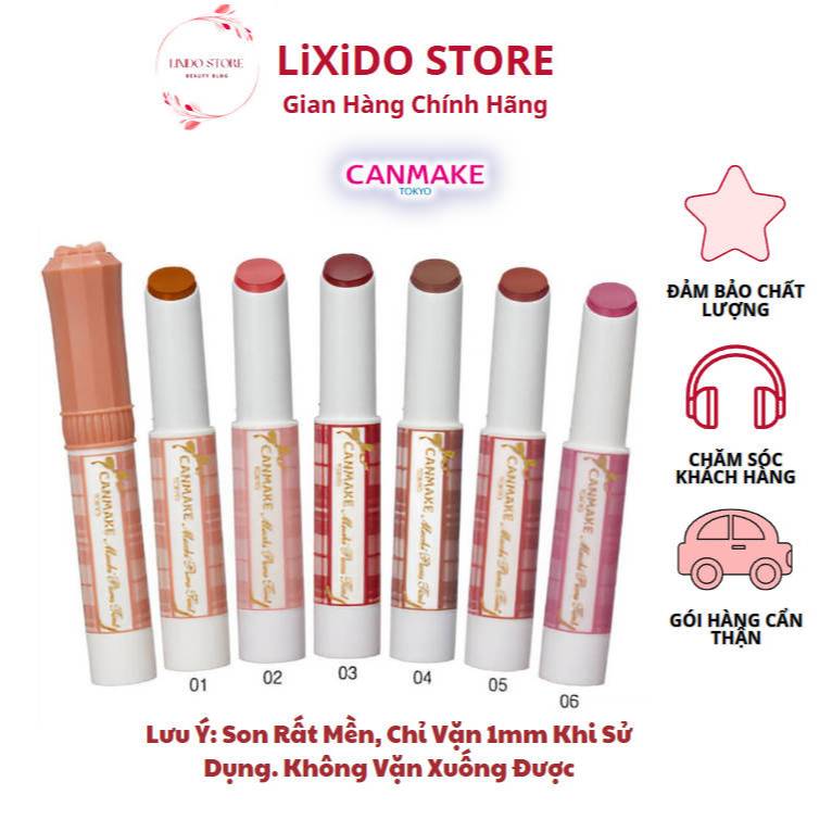 Genuine Japanese domestic Canmake Muchi Puru Tint tinted lip balm and Canmake CL01 Cream Blush ...