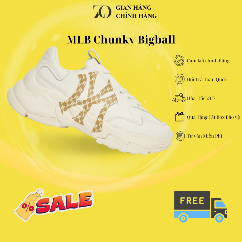 [ Genuine ] MLB Chunky Bigball Classic Monogram Shoes Full Box | Shopee ...