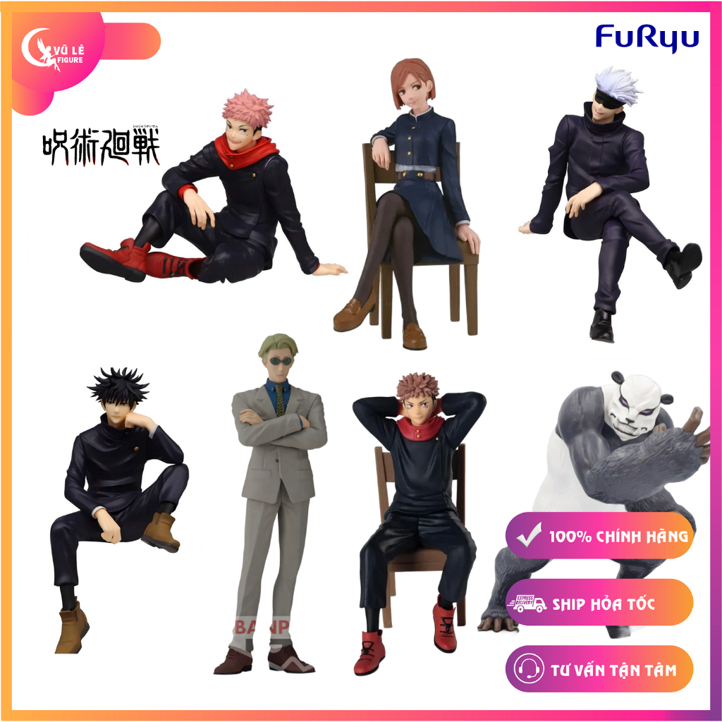 Genuine Jujutsu Kaisen Furyu Figure - Figure Toge Gojo Nanami Panda ...