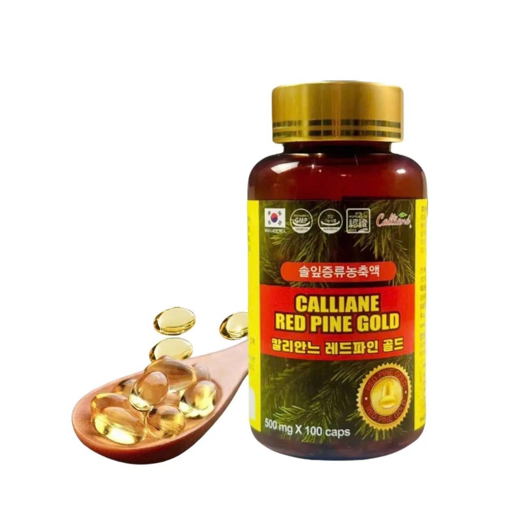 Red PINE GOLD RED PINE ESSENTIAL OIL Korean bottle of 100 tablets ...