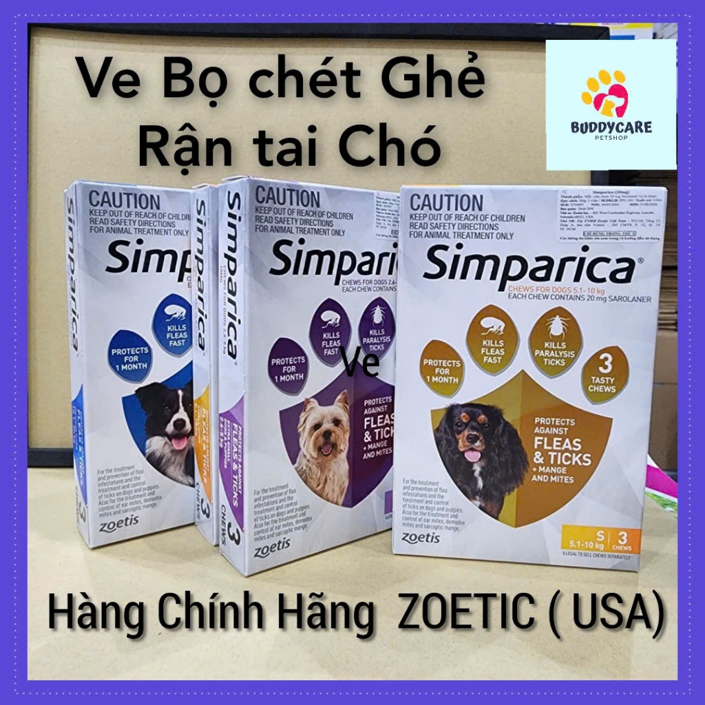 TRI [1 Pill] SIMPARICA (USA) – Effective Chewable Tablets to Treat ...