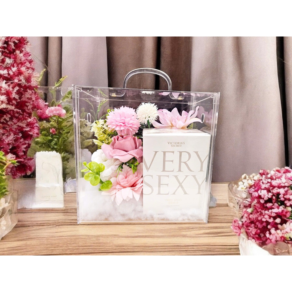 Transparent Mica Flower Box - Gift Box TransparentCNY - Mica Suitcase ...