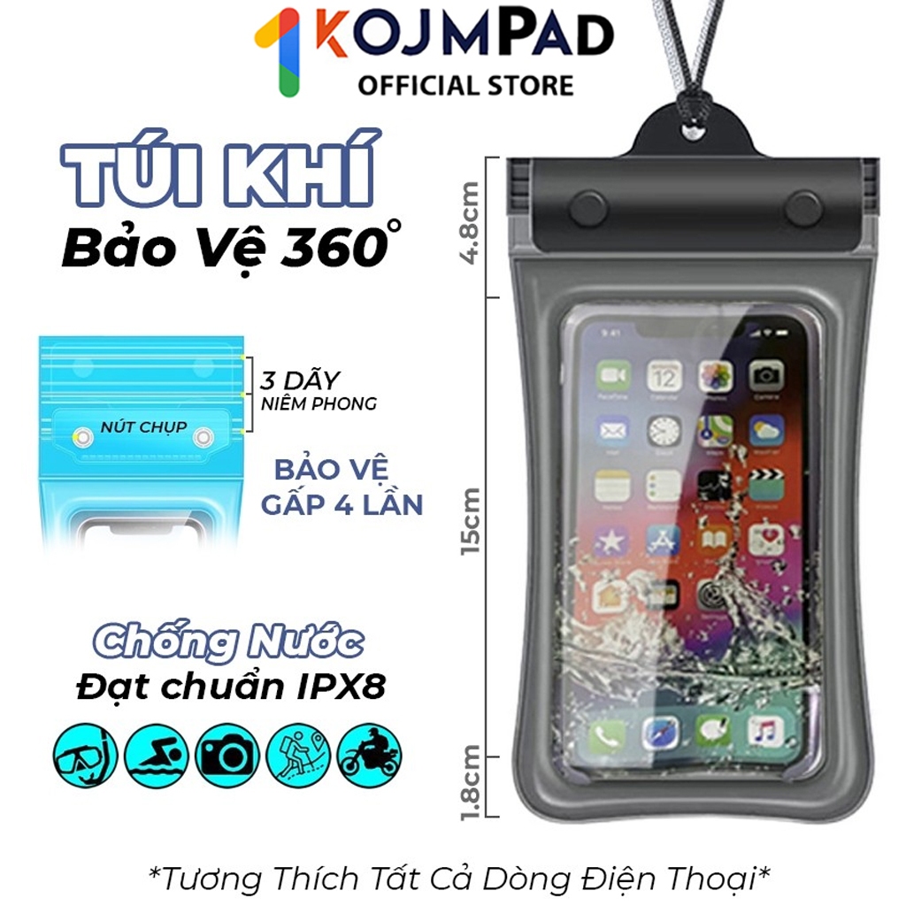 Waterproof Phone Bag - Beach, Swimming, Touchscreen Floating Bag, Strap ...
