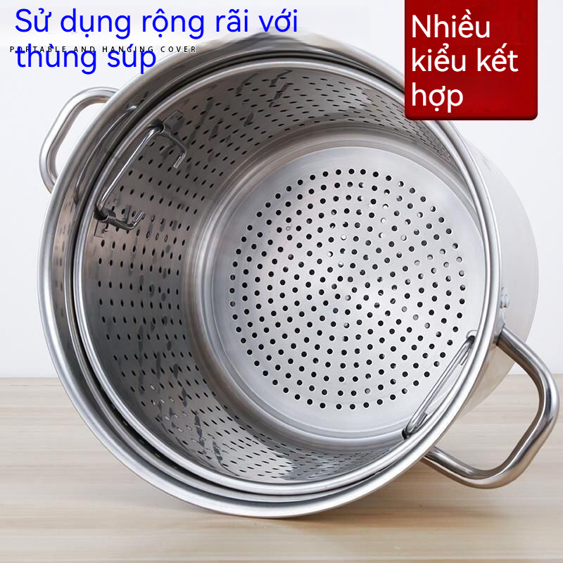 Stainless steel drain bucket, multi-purpose pot, commercial braised ...