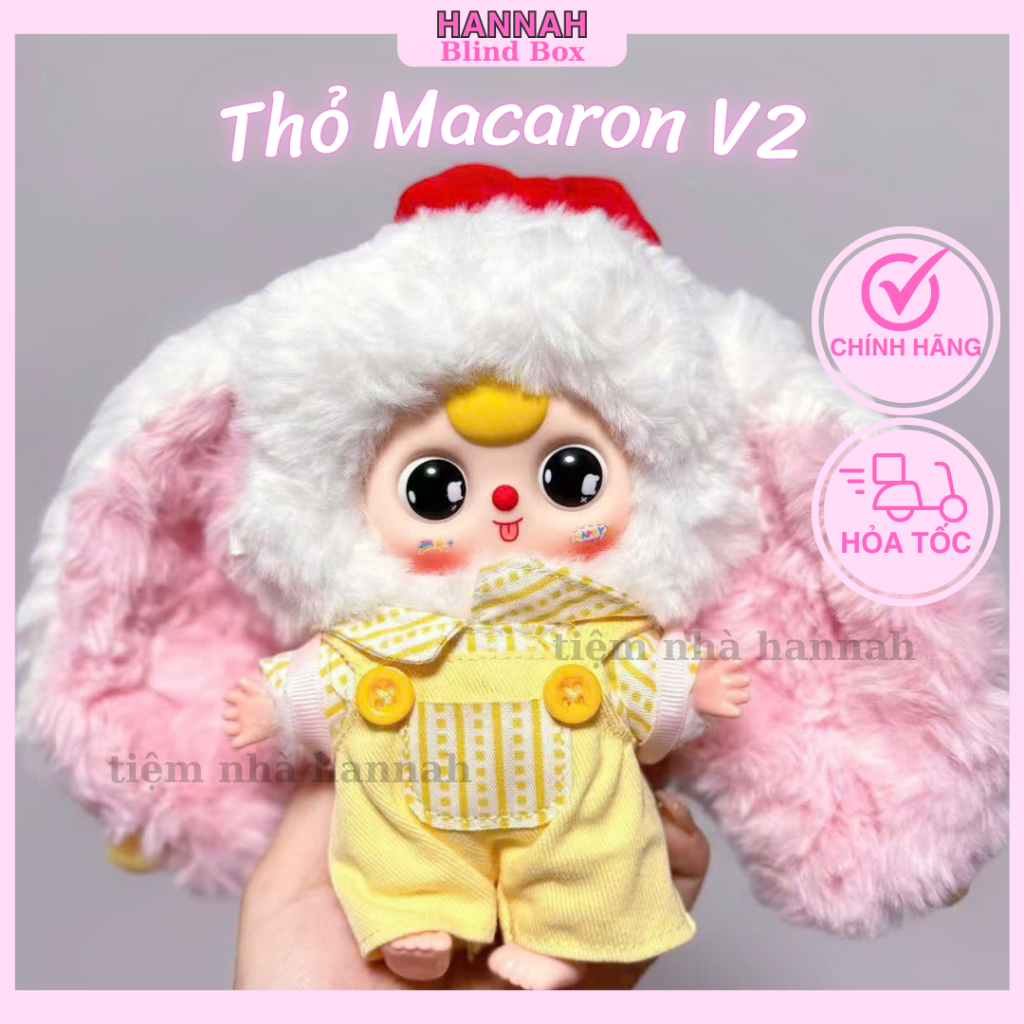 Genuine MACARON RABBIT V2 Blind box, Blind box Baby Three Teddy Bears ...