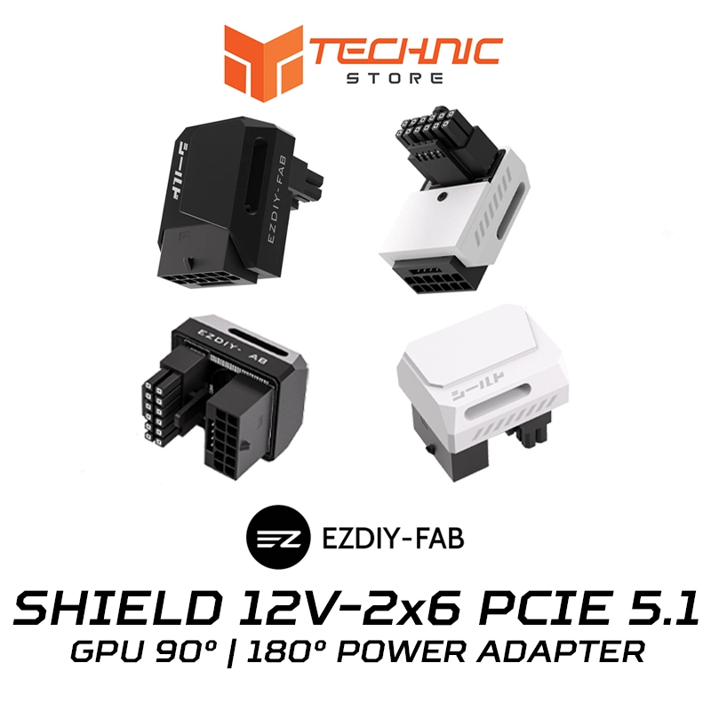 EZDIY-FAB SHIELD 90 180 12VHPWR PCIE 5.1 VGA Power Adapter | Shopee ...
