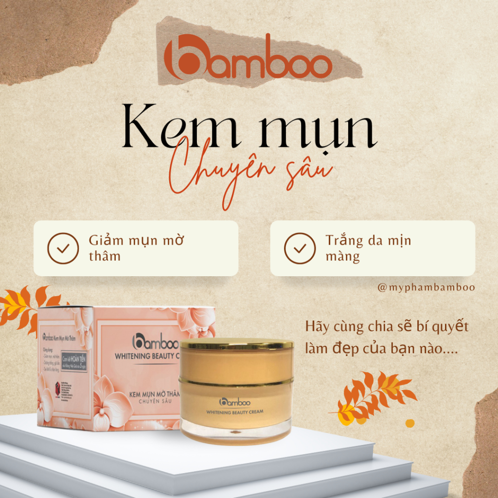 Bamboo Skin Brightening Acne Cream helps prevent hidden acne, helps ...