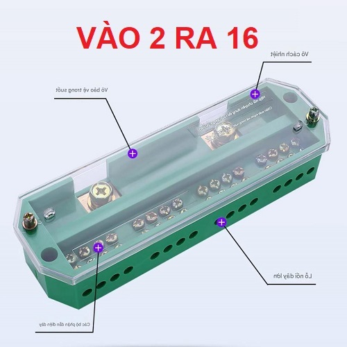 Power Connection Box Single Pole Splitter Cabinet Terminal Wire Input 2 ...