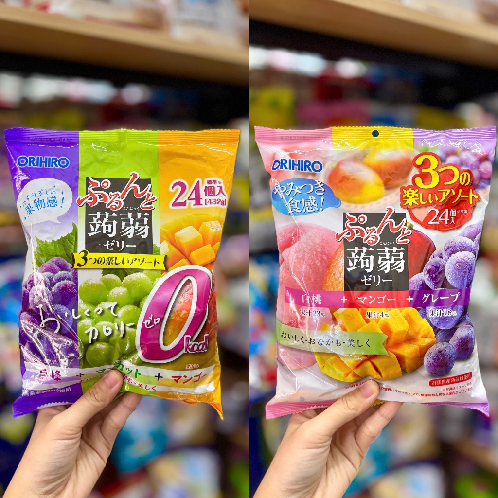 Orihiro fruit jelly mix 3 flavors mango, peach and grape 480g Japan ...