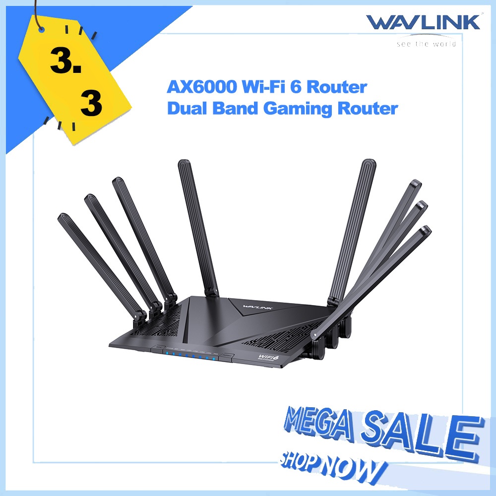 Wavlink AX6000 Wi-Fi 6 Router,Dual Band Gaming Router with 2.5Gbps WAN ...