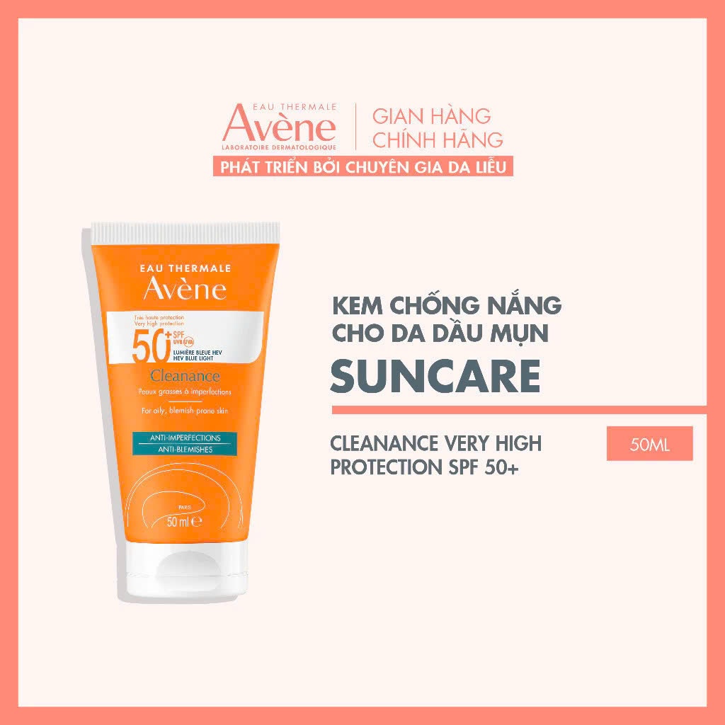 Eau Thermale Avene CLEANANCE SPF50+ sunscreen for oily and acne-prone ...