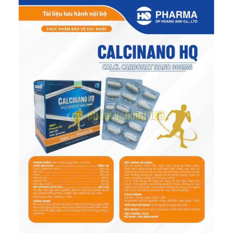 Calcinano HQ supplements calcium, d3, mk7, k2 to help reduce bone pain ...