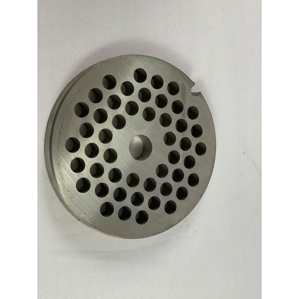Flanges, screens for meat extruders 10 and mortars 12 screen sizes from ...